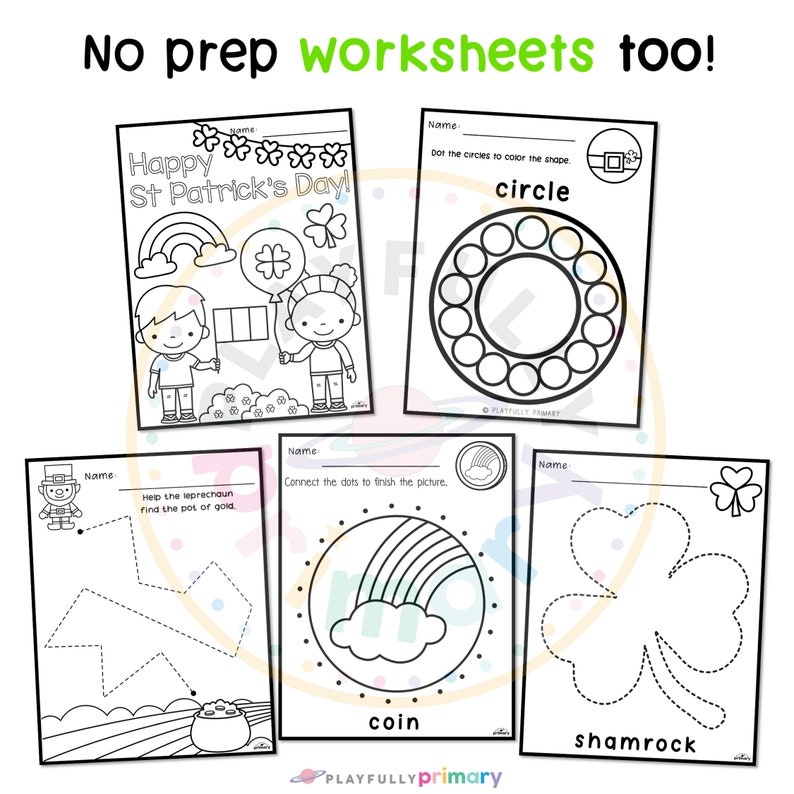 St Patrick's Day Fine Motor Activities | Preschool Scissor Skills ...