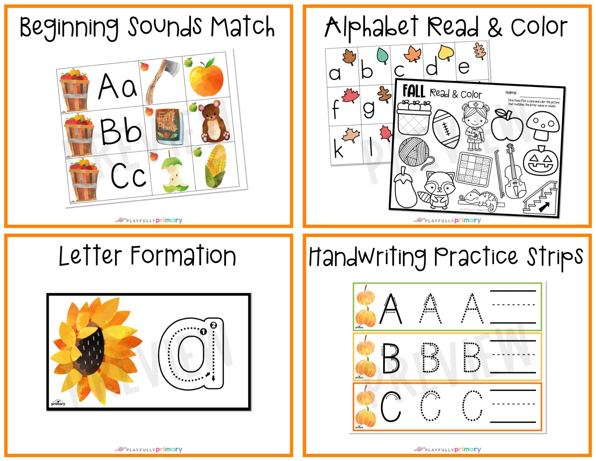 Homeschool Fall Activities Kindergarten Bundle, Fall Kindergarten ...