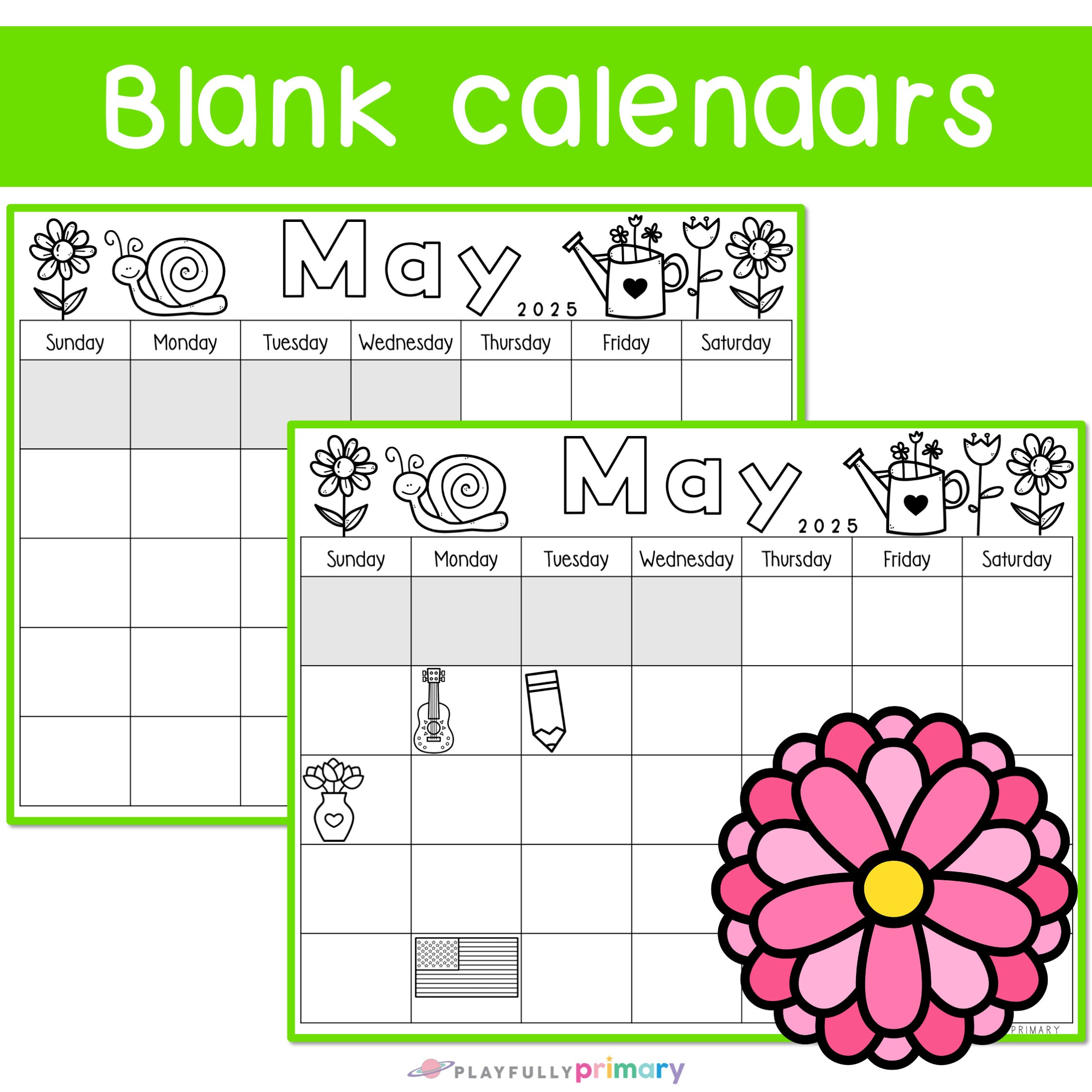 May Calendar 2025 Printable Calendar Tracing Worksheets, Kids Calendar ...
