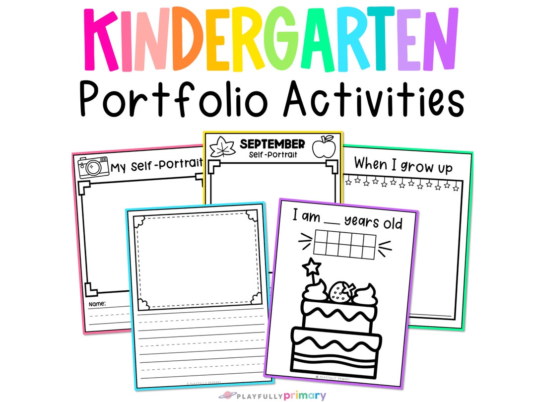Kindergarten Portfolio Template Printables, Journal Writing Paper ...