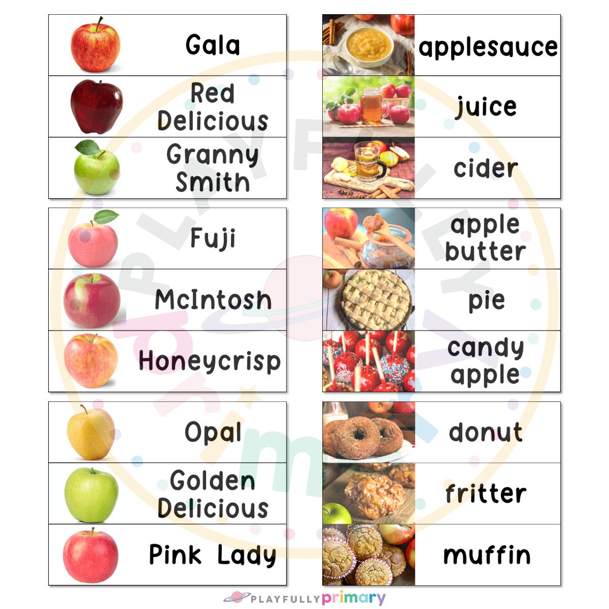 Apple Vocabulary Words, Apple Theme Preschool Prek Kindergarten ...