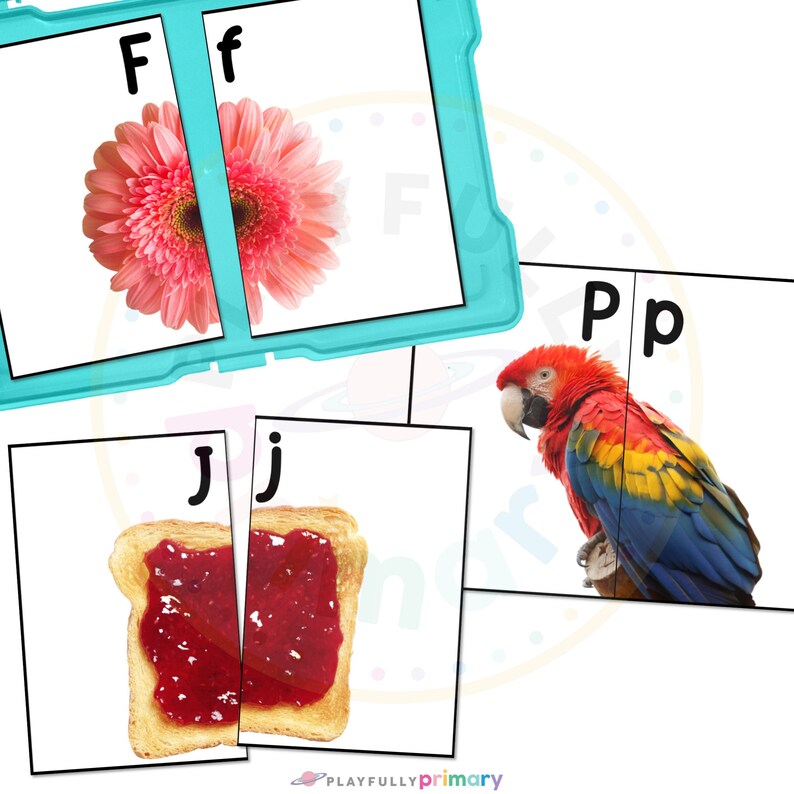Alphabet Matching Cards, Beginning Sounds Match, Letter Matching ...