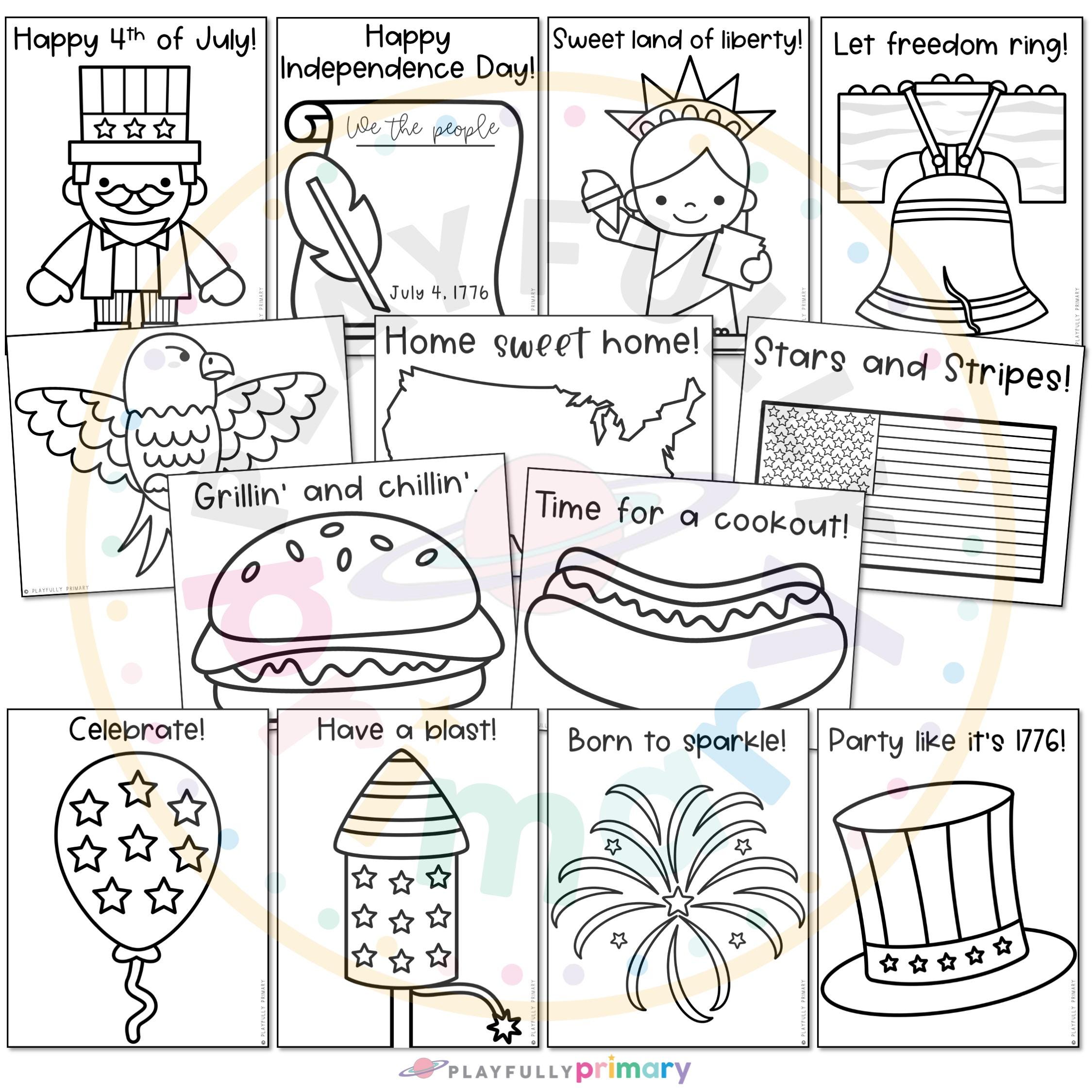 USA Craft Kit | Patriotic Crafts for Kids Printable Independence Day ...