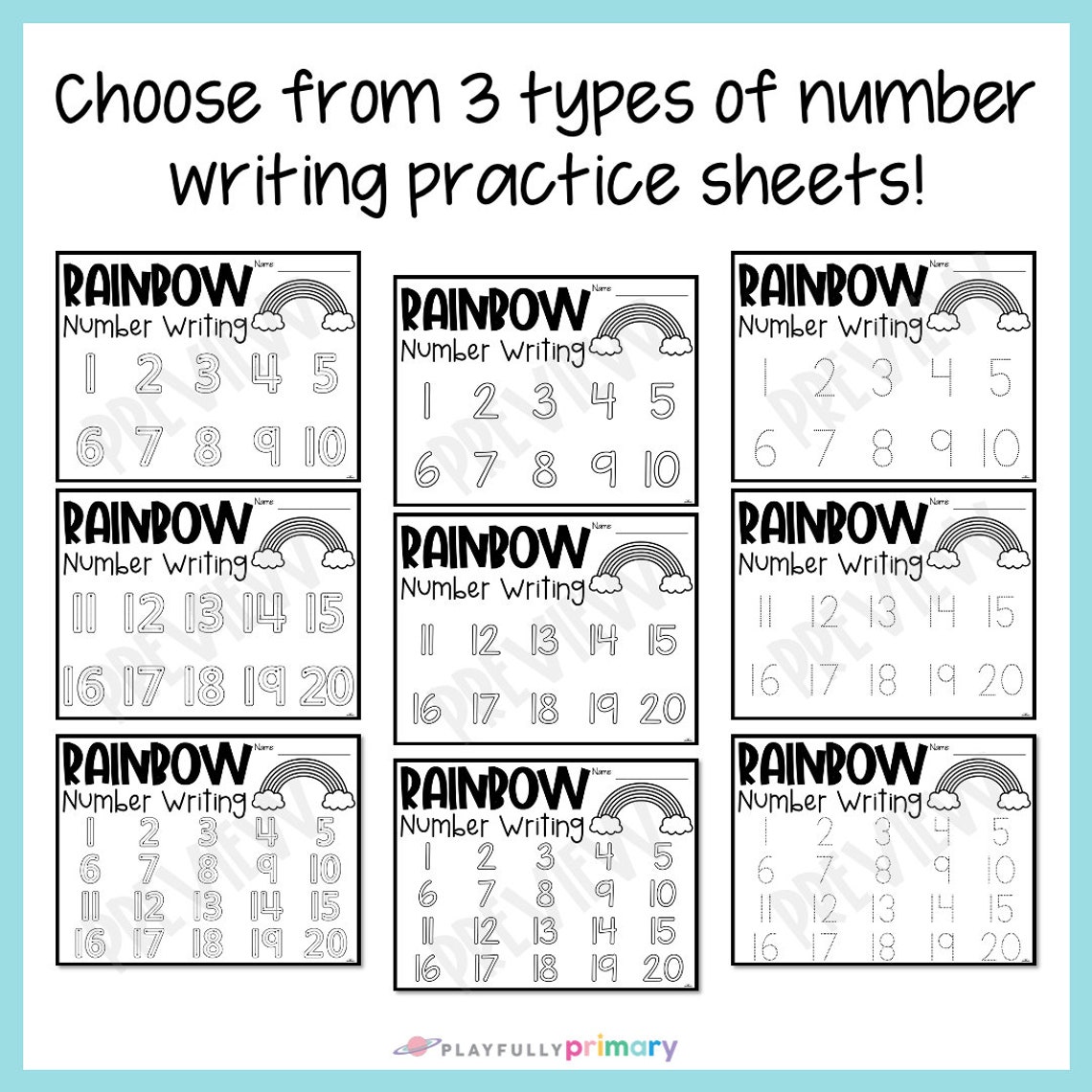 Rainbow Playdough Ten Frames Counting to 20 Activity - Etsy