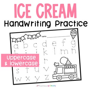 Ice Cream Worksheet, Ice Cream Activities, Alphabet Tracing Printable ...