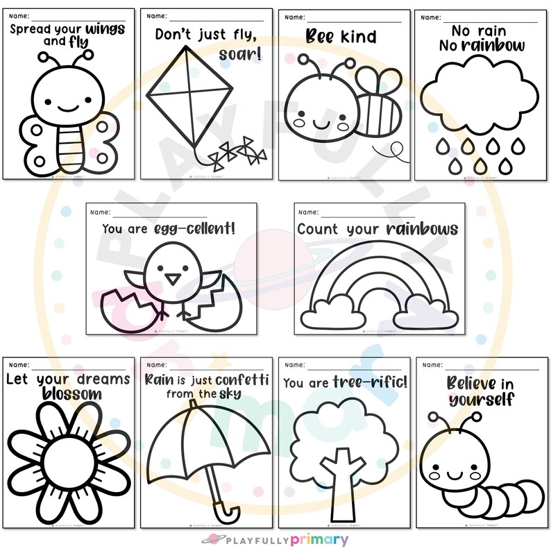 Spring Fine Motor Craft - Spring Preschool Activities - Spring Coloring ...