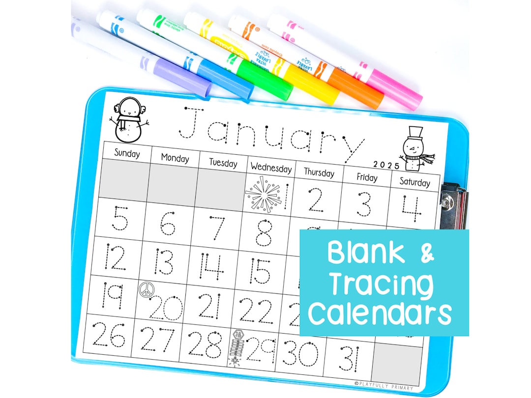 January 2025 Calendar With Holidays Template, Kids Calendar Printable ...