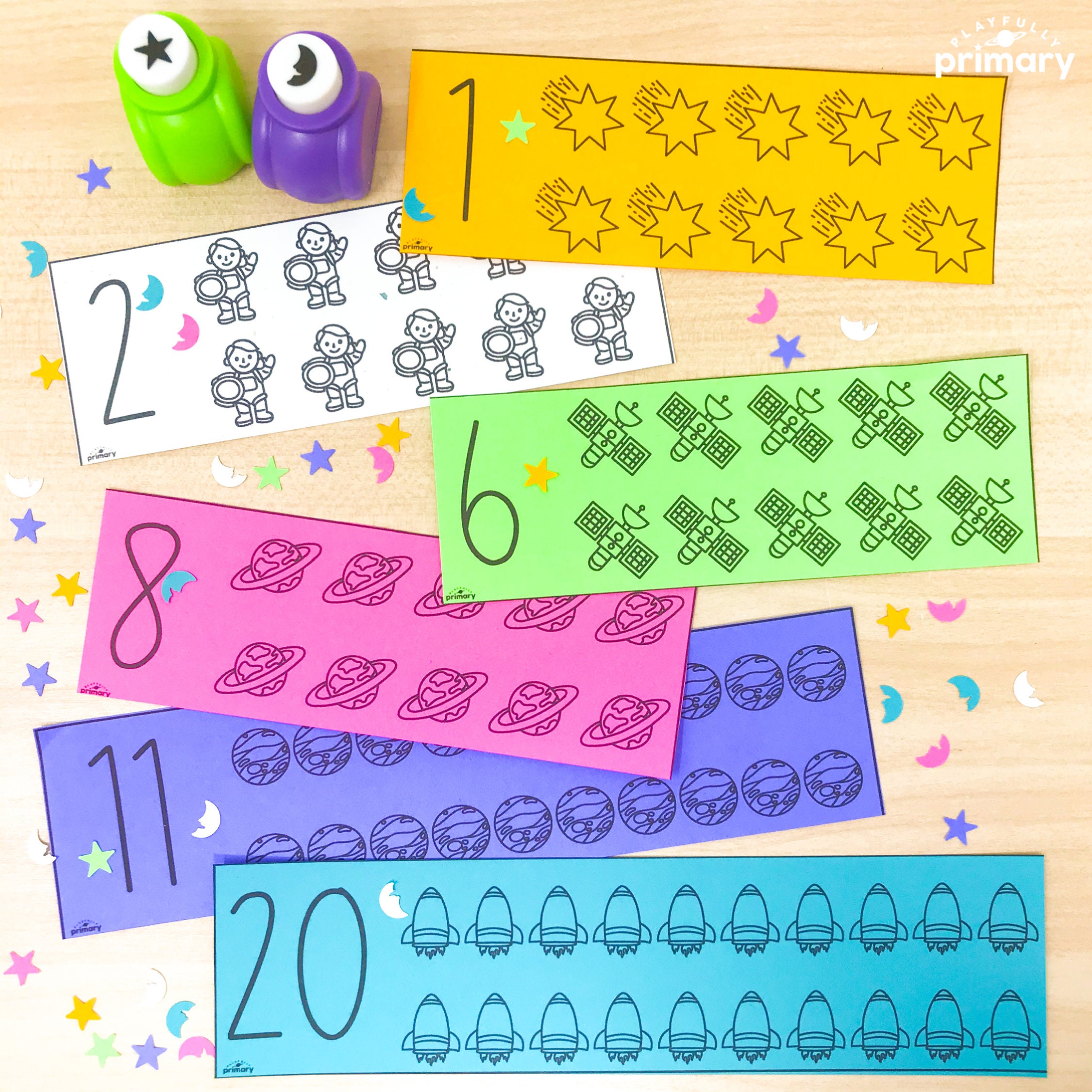 Space Hole Punch Fine Motor Skill Activity, Outer Space Preschool Theme ...