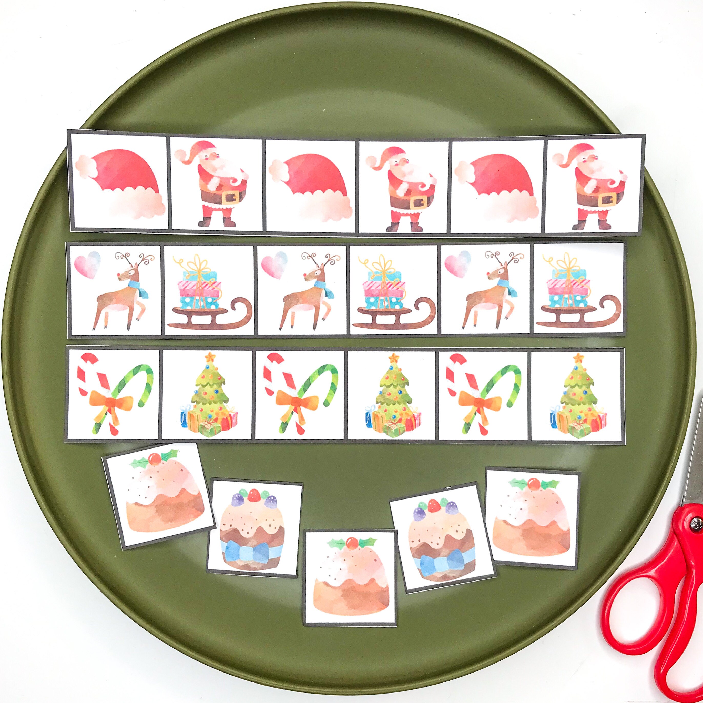 Christmas Fine Motor Activities Printable | Preschool Scissor Skills ...