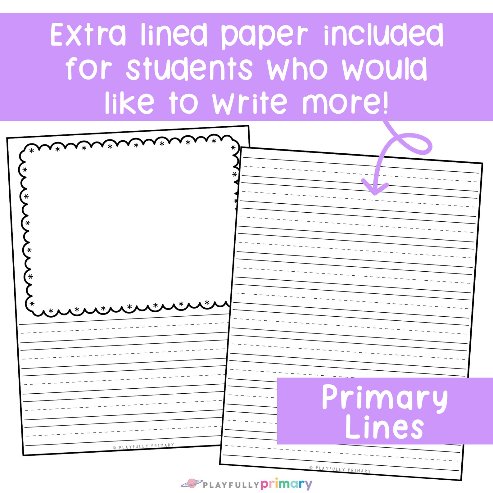 Printable Journal Pages for Kindergarten + First Grade Writing Journals ...