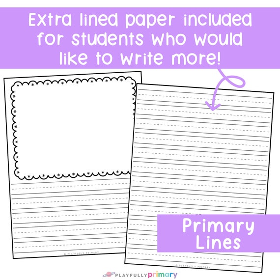 Printable Primary Writing Journal Paper
