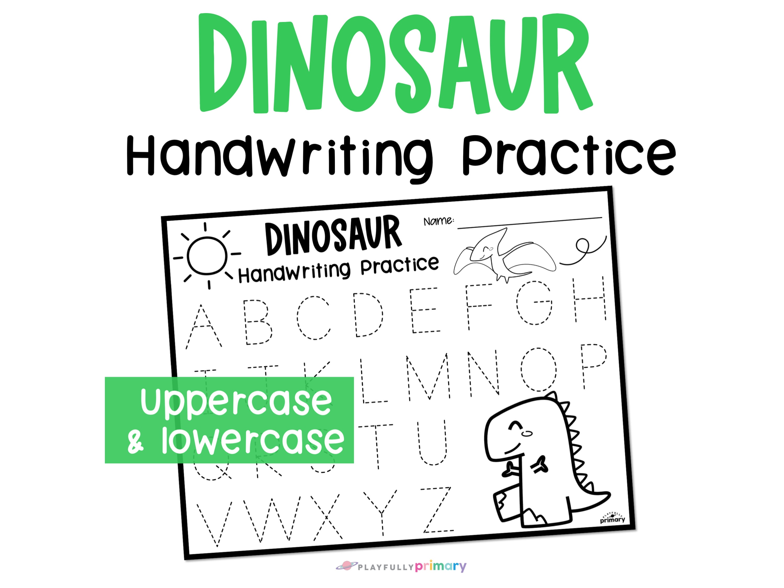 Dinosaur Alphabet Printable Worksheet, Alphabet Tracing Printable ...