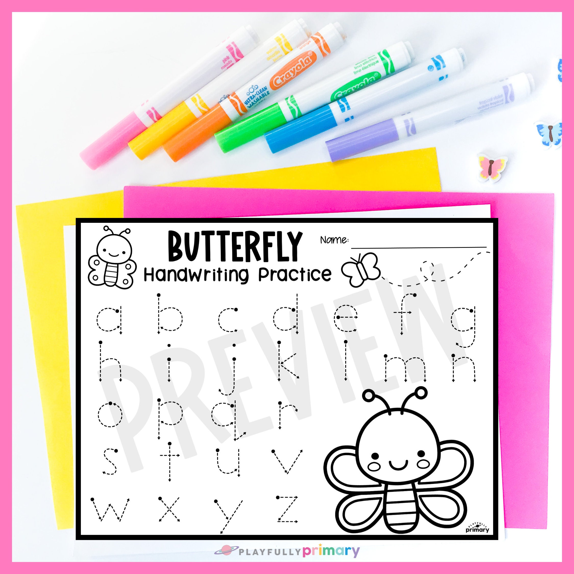 Toys Preschool Kindergarten Montessori Butterfly Alphabet Letter ...