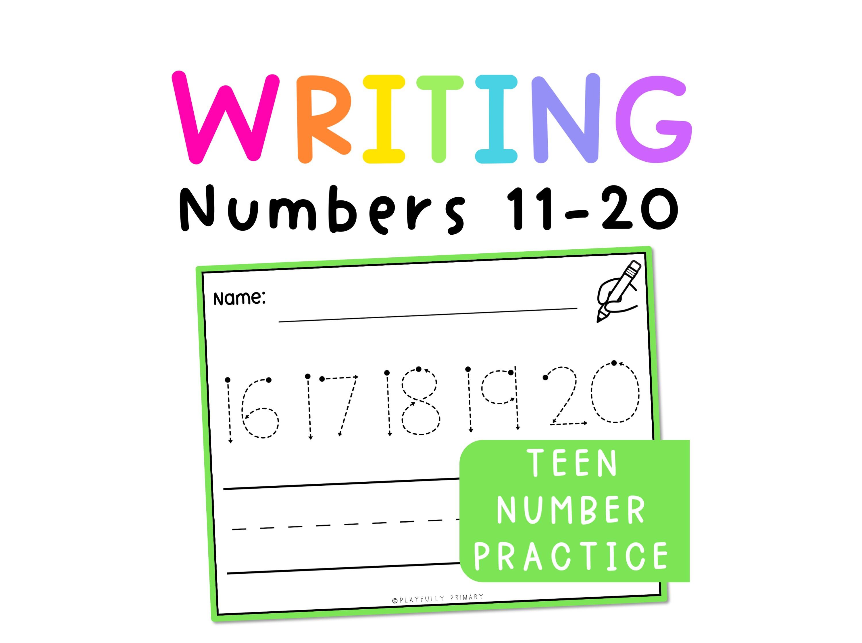 Teen Numbers Worksheets, Kindergarten + Montessori Teens Board ...