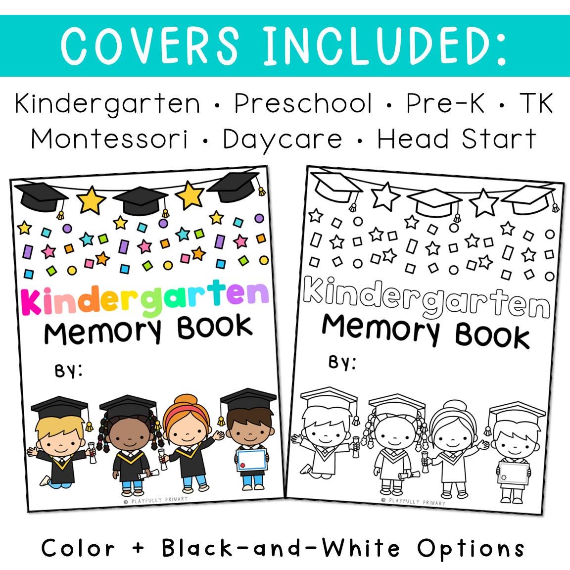End of the School Year Memory Book | Kindergarten Graduation Keepsake ...