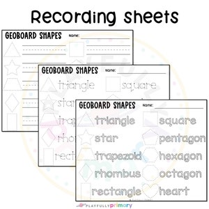 Geoboard Shape Cards, Printable Geoboard Pattern Templates ...