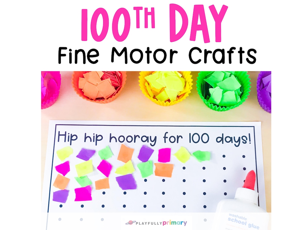 100th Day of School Craft Printable, 100 Days of School Activities for ...