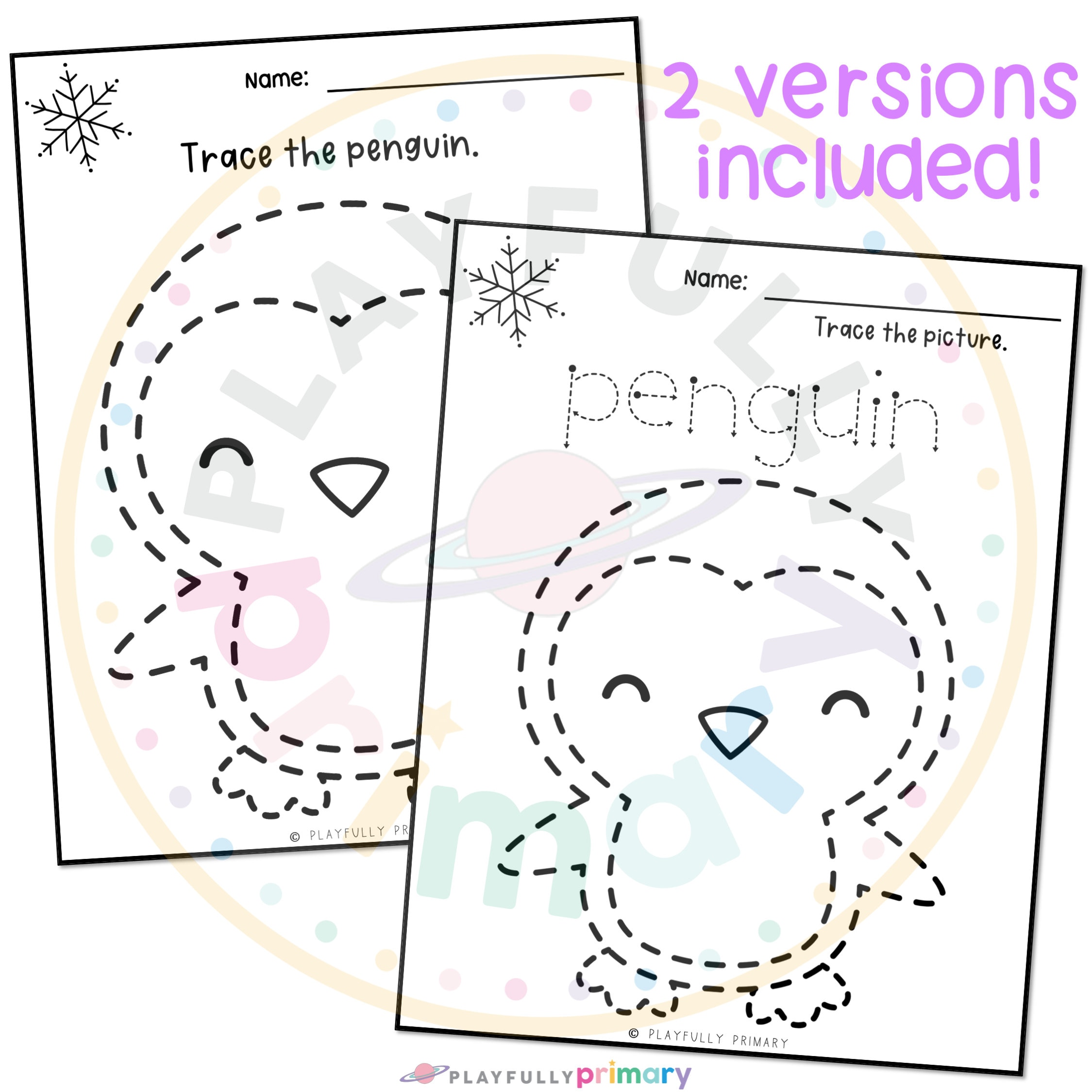 Winter Tracing and Coloring Pages - Winter Fine Motor Activity ...