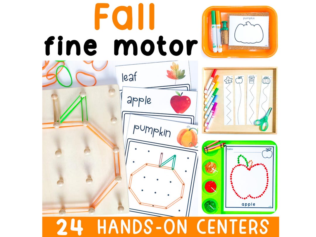 Fall Fine Motor Activities Printable | Preschool Scissor Skills ...