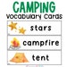 Camping Unit Study Vocabulary Cards, Kids Camping Activities, Camping ...