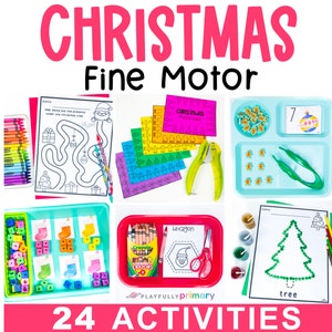 Christmas Fine Motor Activities + Crafts, December Homeschool ...