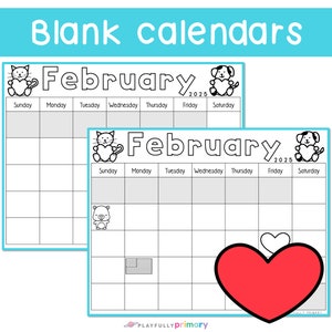 February Calendar 2025 Printable Calendar Tracing Worksheet, Traceable ...
