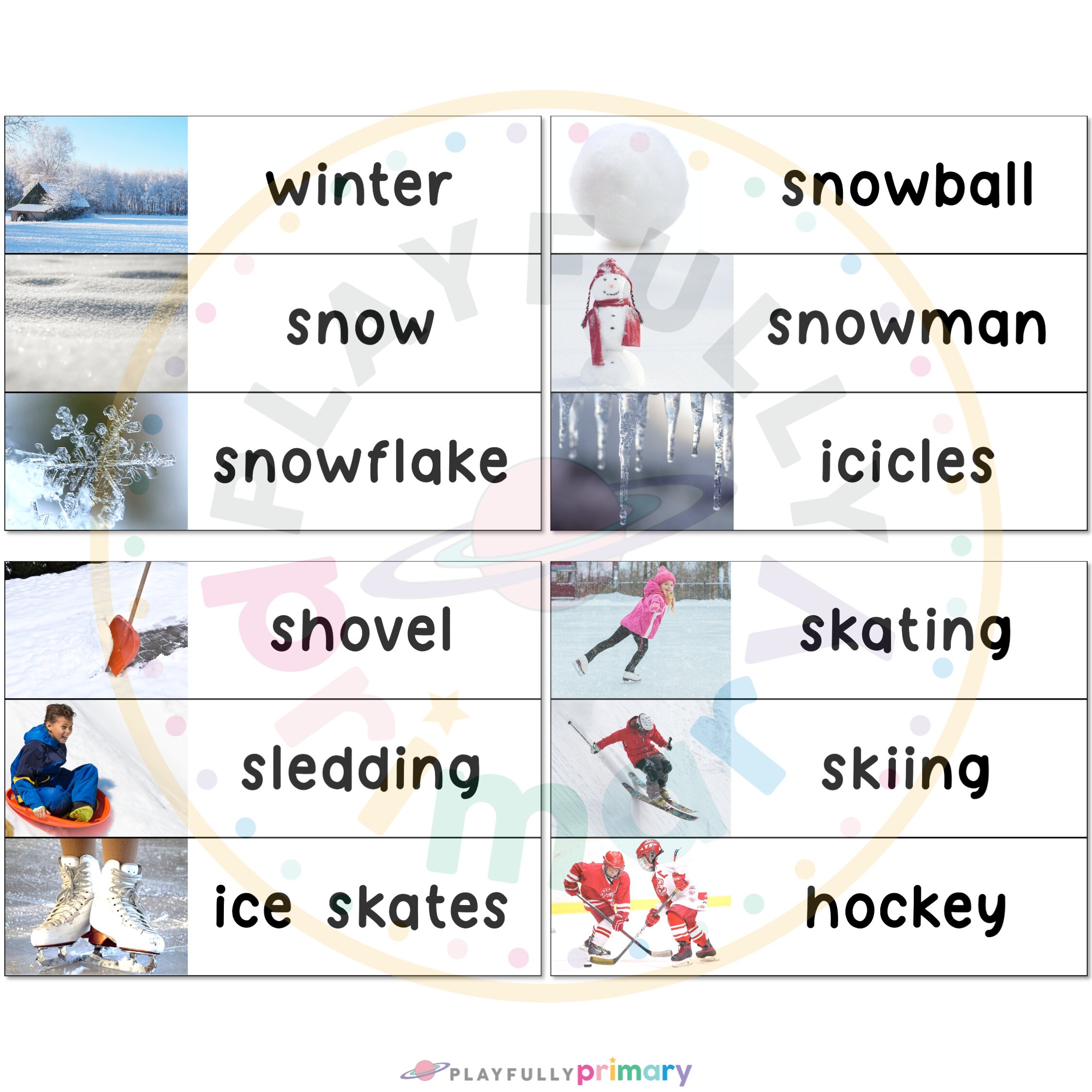 Winter Vocabulary Words With Pictures, Homeschool Winter Vocabulary ...