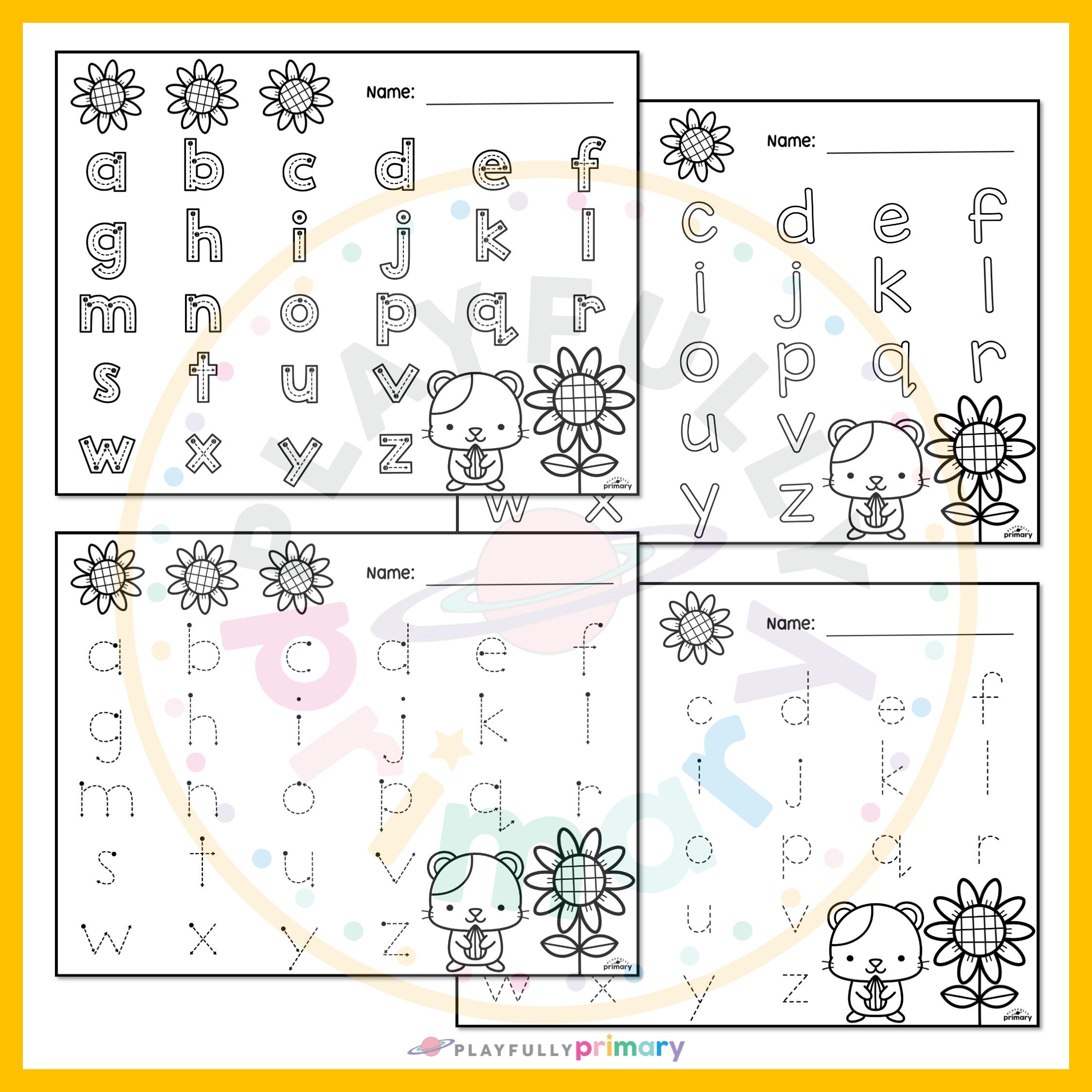 Sunflower Handwriting Practice Sheets, Autumn Sunflower Coloring Sheets ...