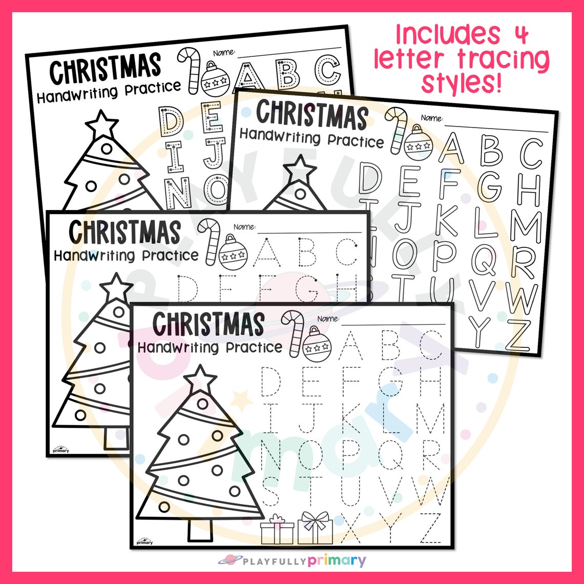 Christmas Worksheets Printables, Kindergarten Preschool Handwriting ...