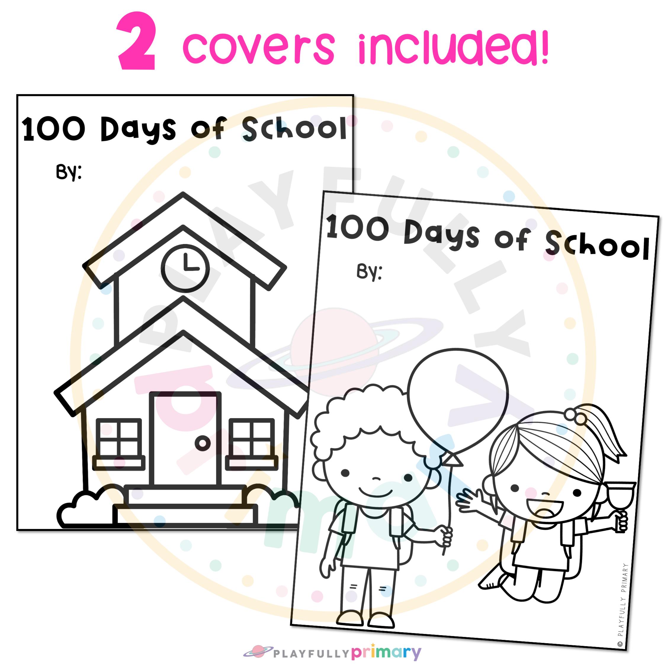 100th Day of School Craft Printable, 100 Days of School Activities for ...