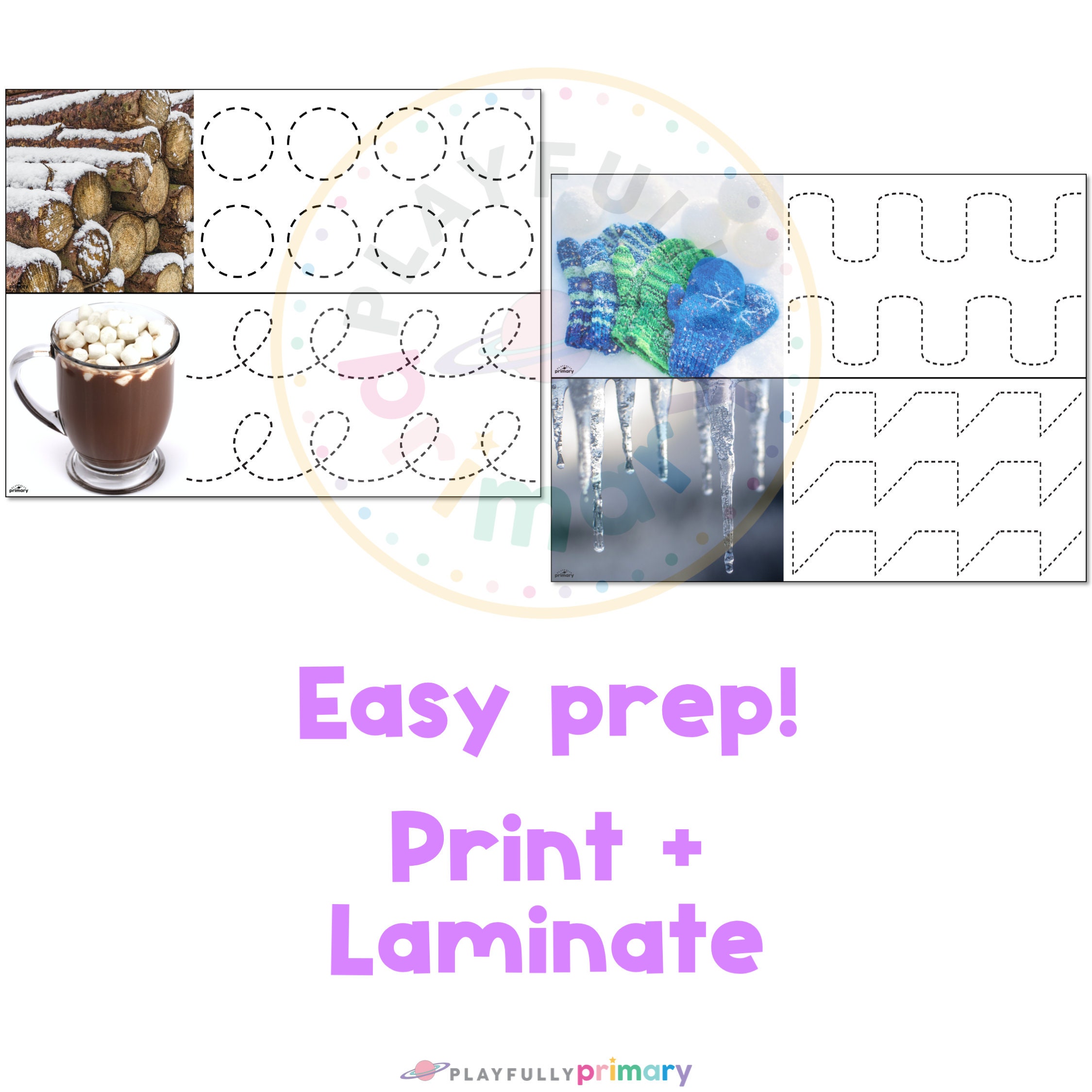 Winter Pre-writing Worksheets Printable Winter Tracing Lines ...