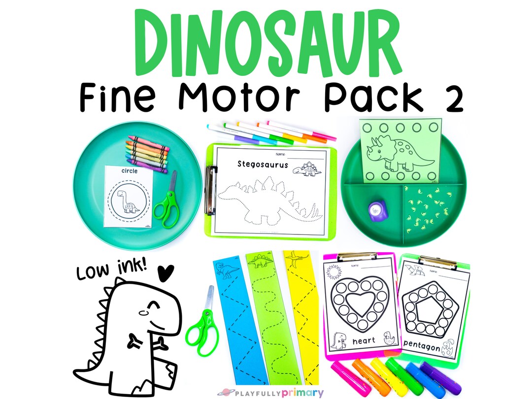 Dinosaur Unit Study Fine Motor Skills Printables, Dinosaur Homeschool ...
