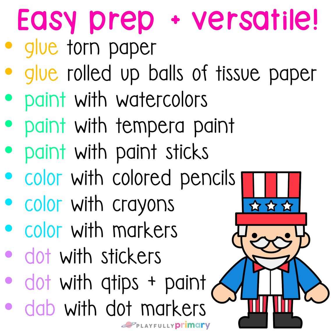 USA Crafts for Kids Printable | Preschool Craft Templates for ...