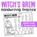 Halloween Handwriting Worksheet, Halloween Worksheets for Kindergarten ...