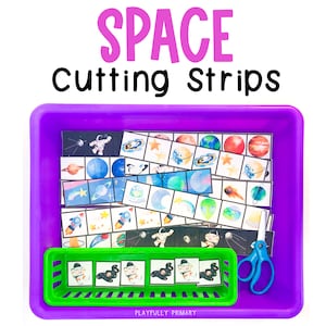 Space Cutting Practice Printable, Preschool Scissor Skills Activities ...