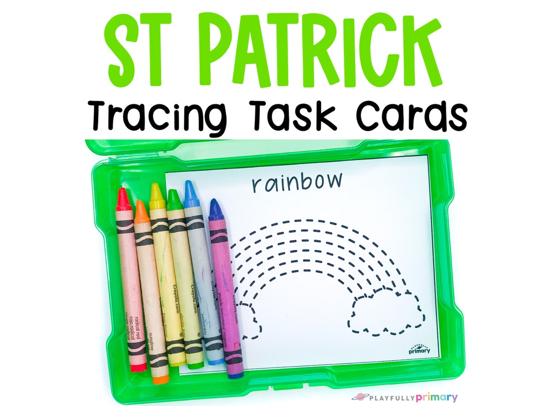 St Patrick's Day Fine Motor Task Box Preschool St Patrick's Day Tracing ...