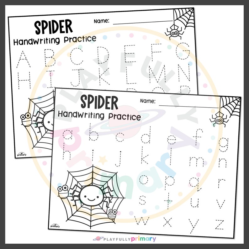 Spider Unit Study Handwriting Practice - Spider Homeschool Unit ...