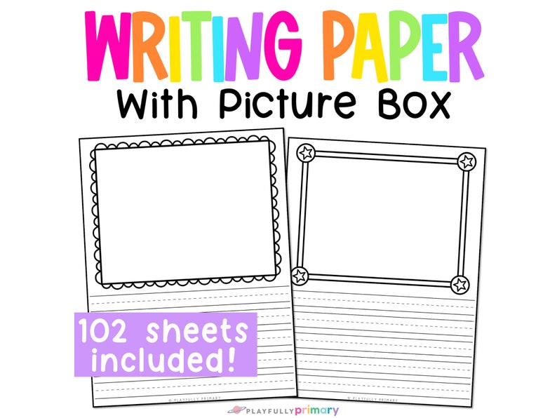 Printable Journal Pages for Kindergarten + First Grade Writing Journals ...