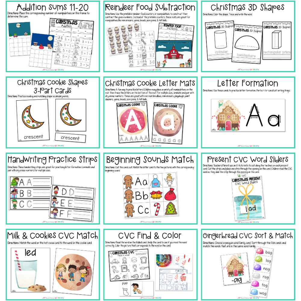 Homeschool Christmas Unit Study Activities for Kindergarten, December ...