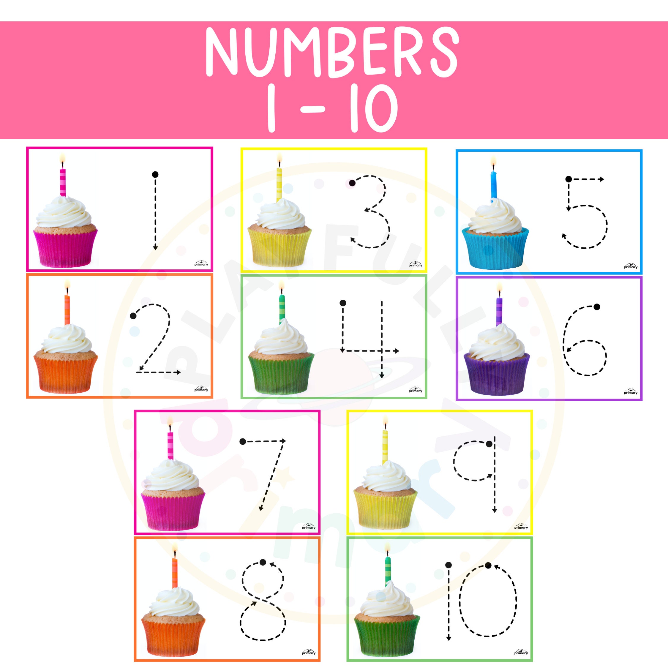 Cupcake Preschool Alphabet Cards, Alphabet Letter Formation, Cupcake ...