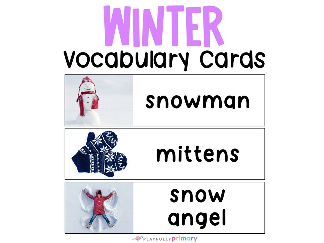 Winter Vocabulary Words With Pictures, Homeschool Winter Vocabulary ...