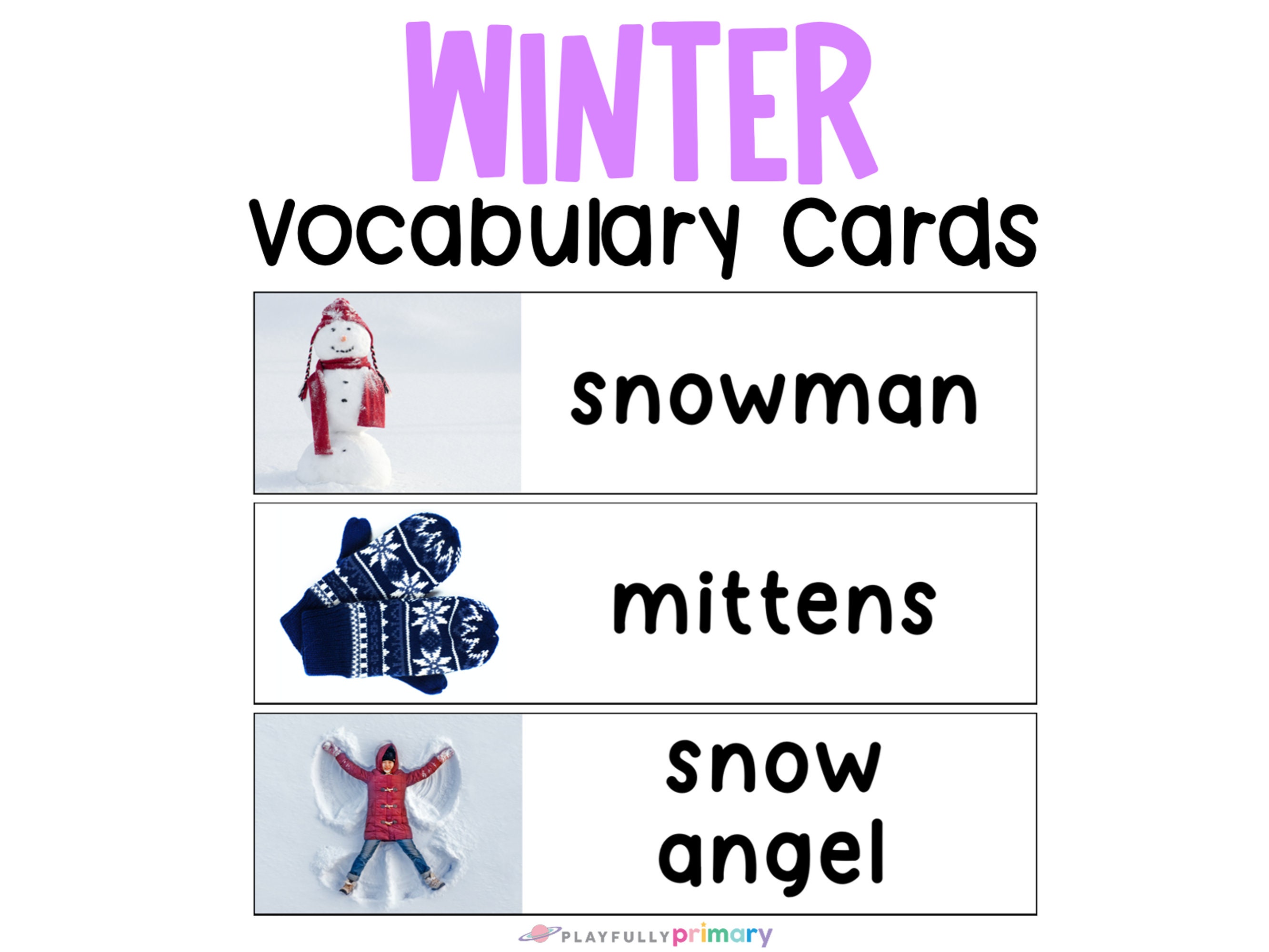 Muro De Palabras De Invierno Para Preescolar