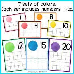 Playdough Mats With Ten Frame Numbers, Count to 10 Play Dough Mat ...