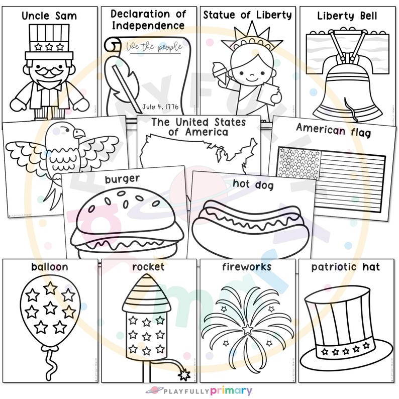 USA Craft Kit | Patriotic Crafts for Kids Printable Independence Day ...