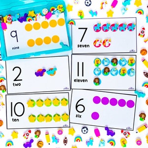 Counting Printable Counting Mats Preschool Mini Eraser Task Cards ...