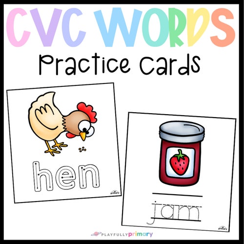 Phonics Printables CVC CVC Word Builder Word Spelling Game | Etsy