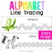 Alphabet Line Tracing Prewriting Printable, Pre-writing Prek Fine Motor ...