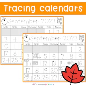 September Calendar 2023 Printable Calendar Tracing Worksheets, Calendar ...