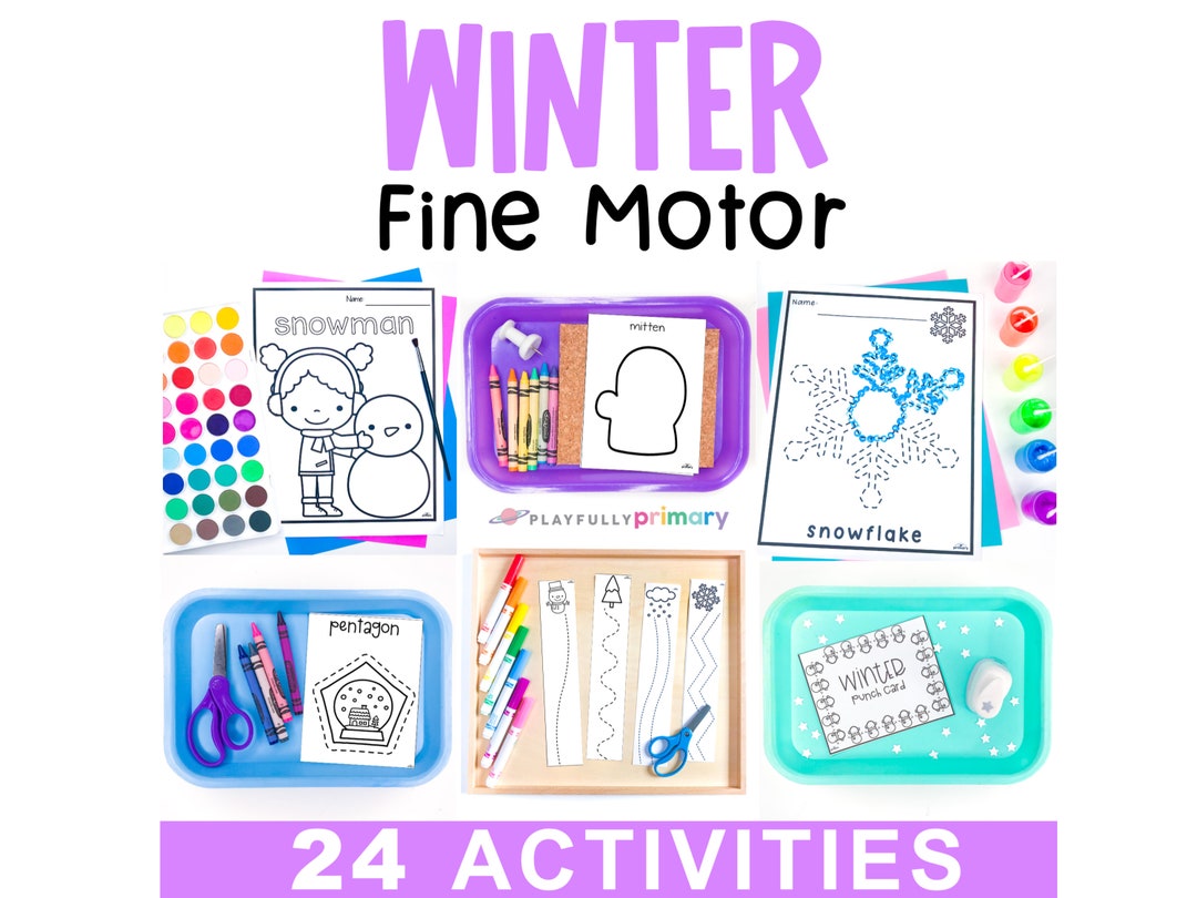 Fine Motor Winter Unit Study Preschool Printables, January Montessori ...