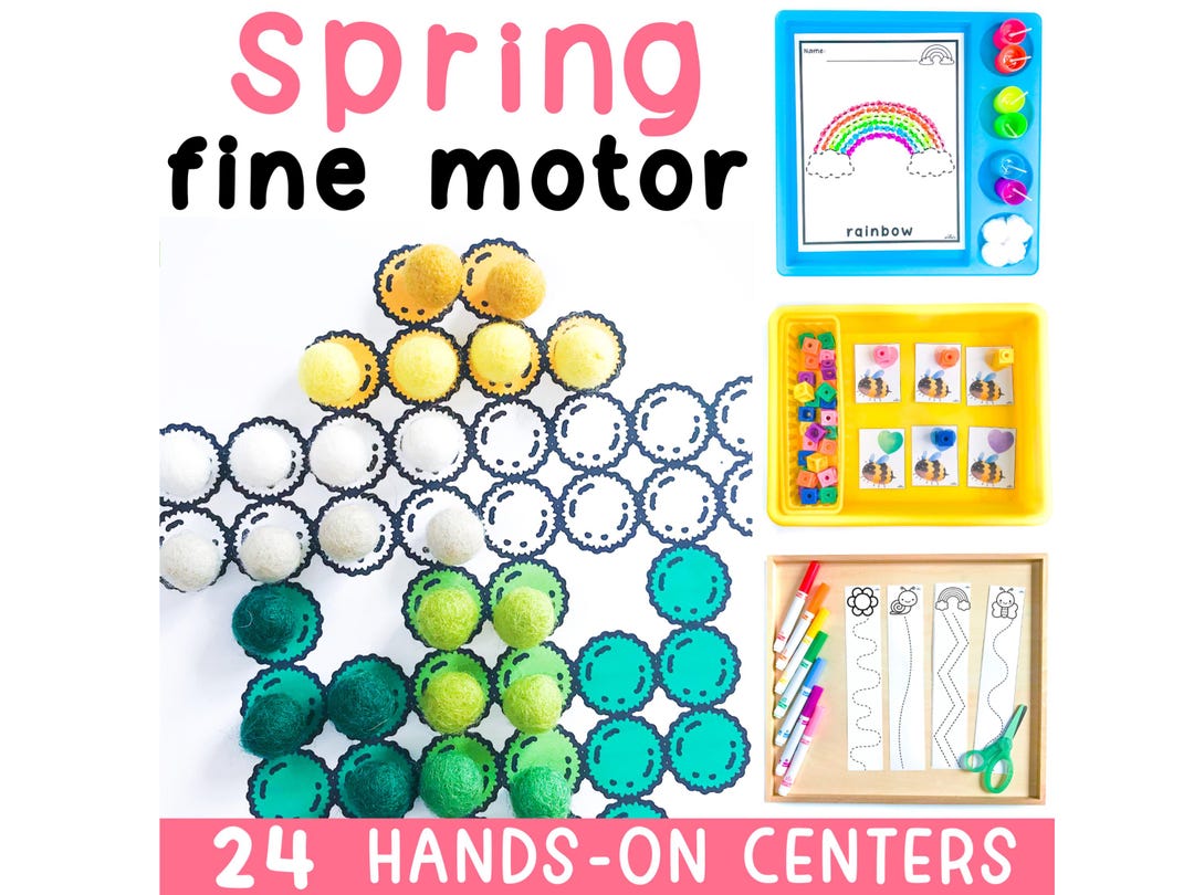 Spring Fine Motor Activities | Preschool Scissor Skills & Cutting ...